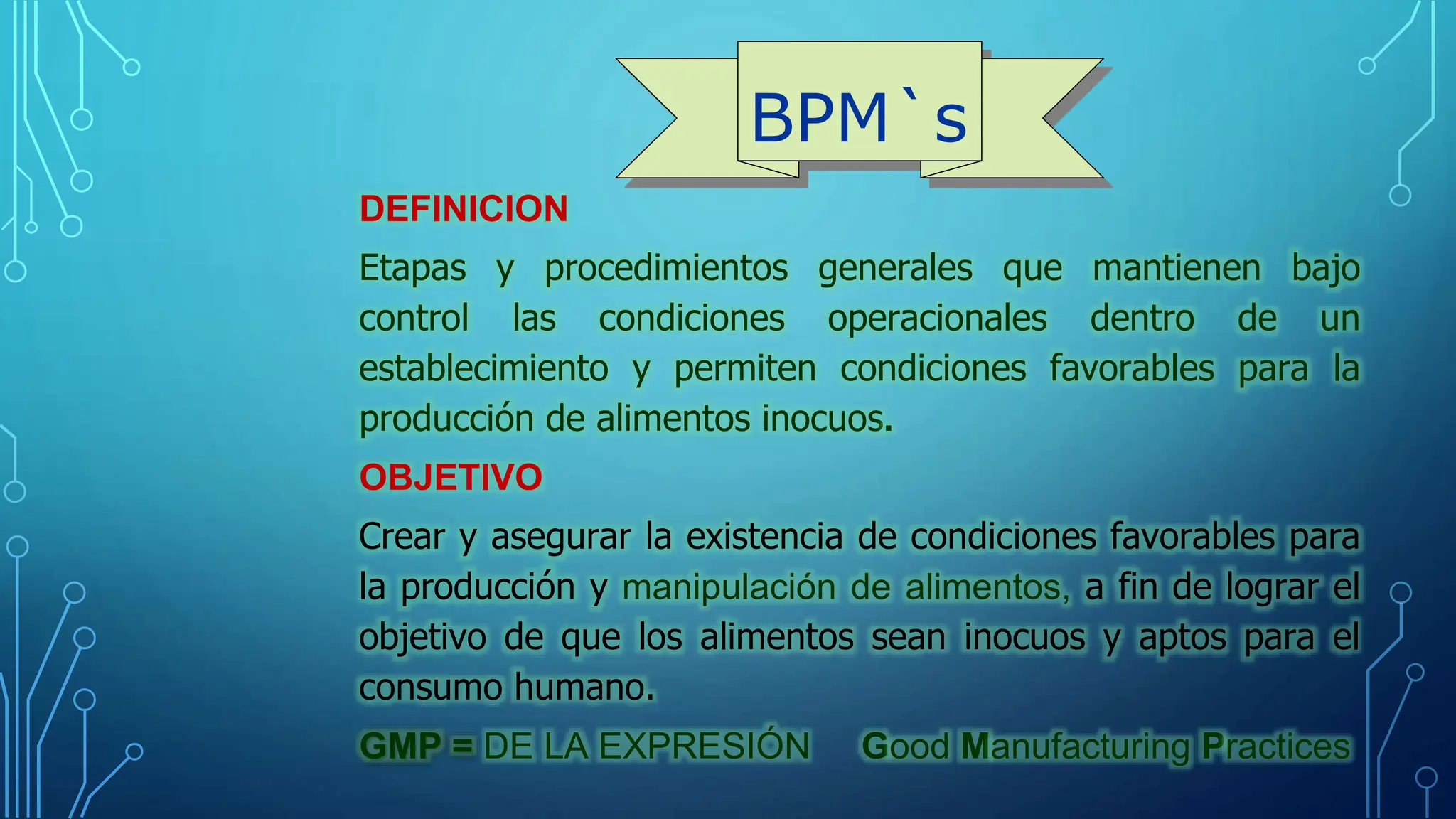 manejo de las en la industria BPMs 2023 .pptx