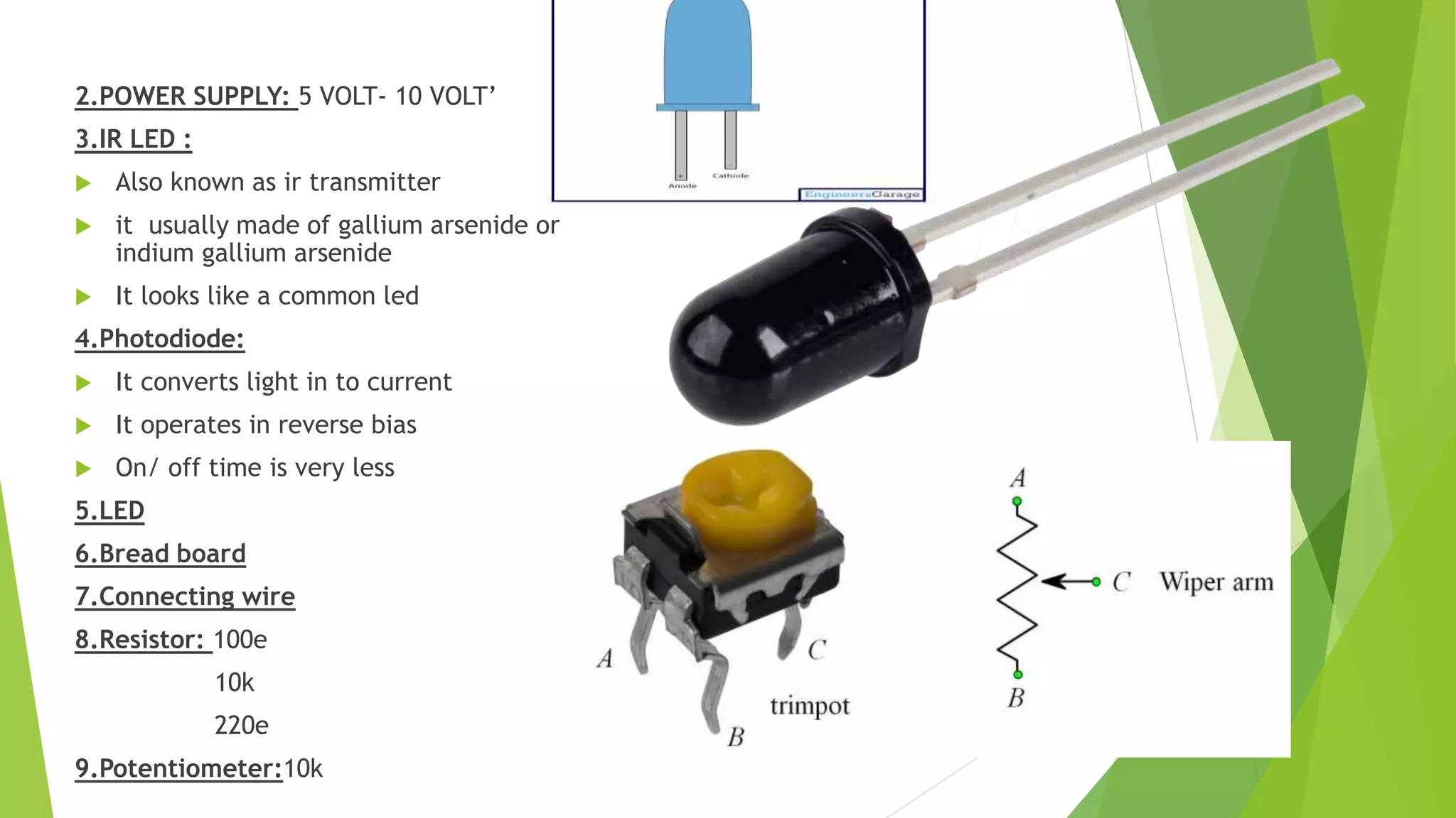 INFRARED SENSOR WORKING PRINCIPLE AND CIRCUIT | PPTX