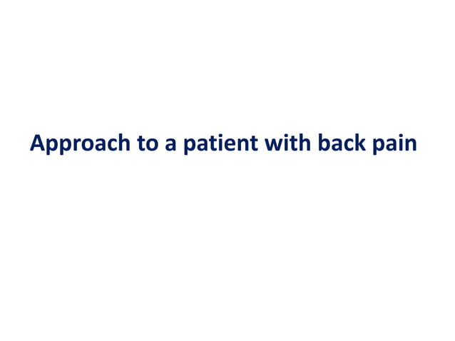 Mechanical back pain | PPTX