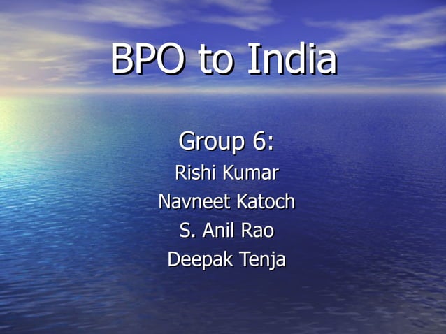 Bpo | PPT