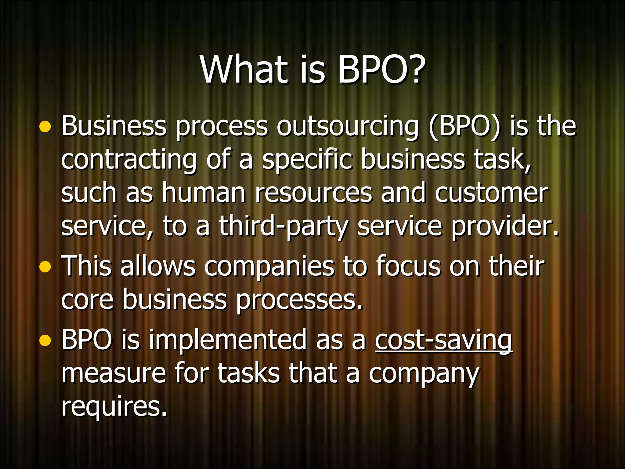 Bpo | PPT