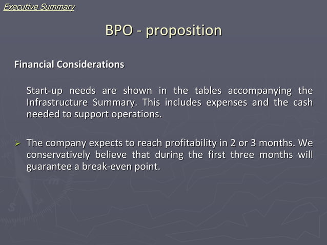 Bpo businessplan | PPT | Sales | Business