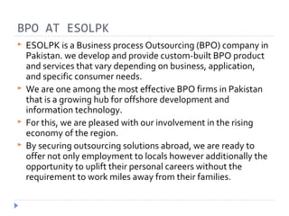 Bpo companies in pakistan | PPT