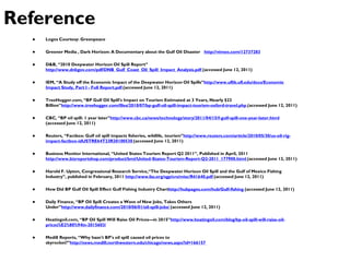 BP Deepwater Horizon oil spill's impact on the us economy, Jonah Guo ...
