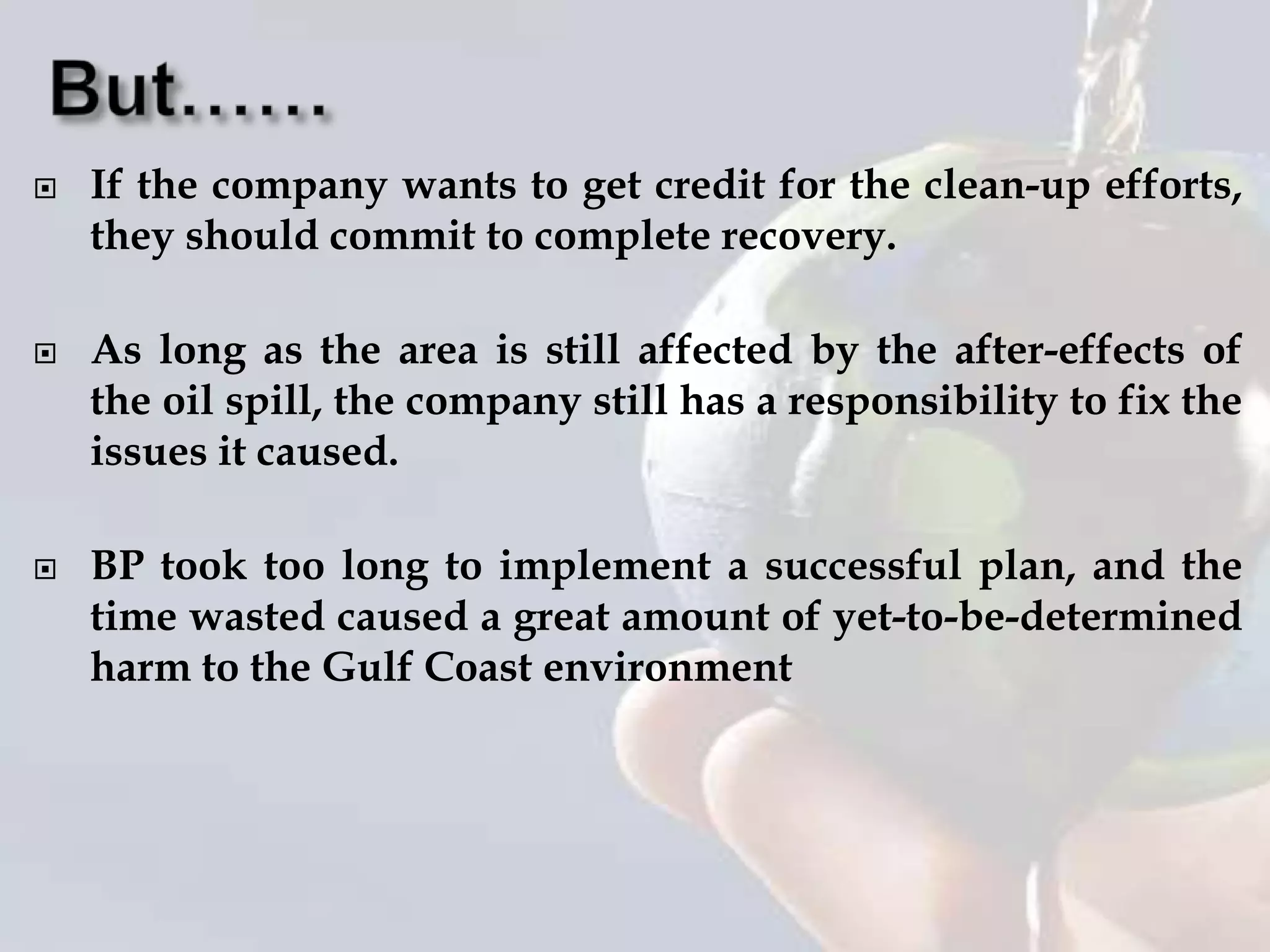 Bp oil spill case study | PPTX
