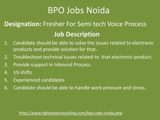 Bpo jobs noida | PPTX