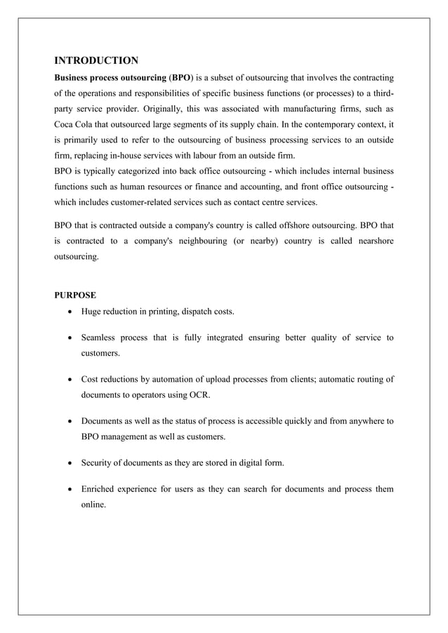 Bpo management systemuml | PDF