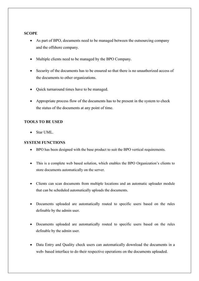 Bpo management systemuml | PDF