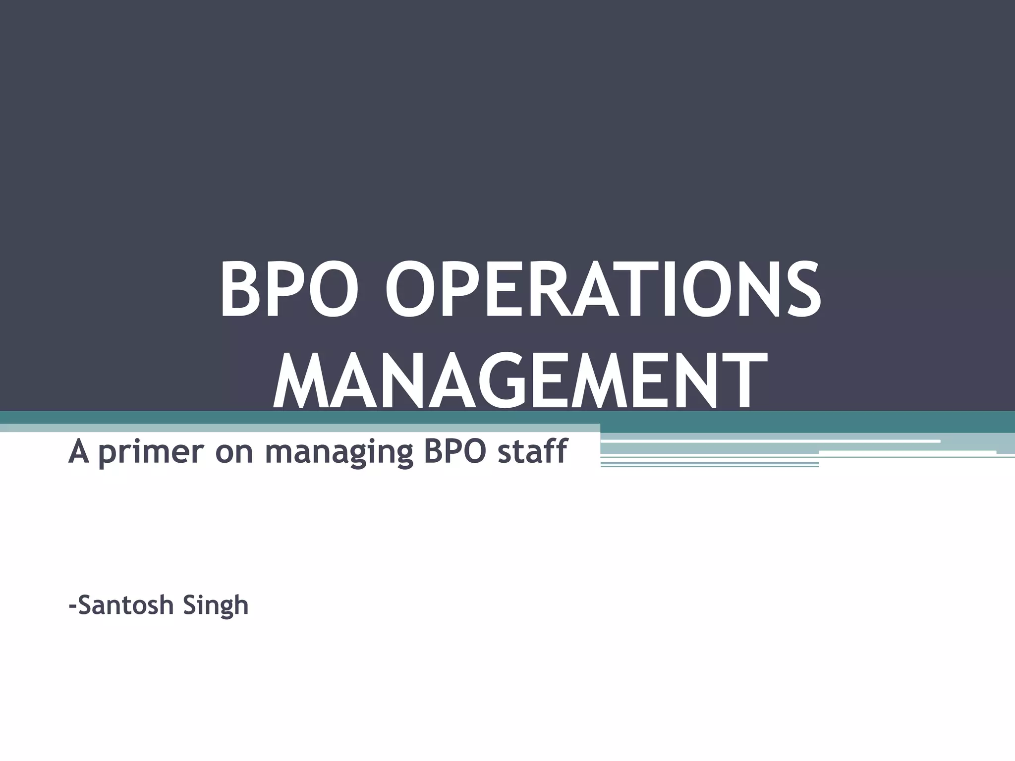 BPO Operations Management | PPTX