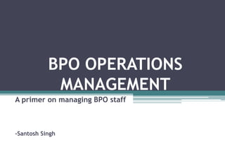 BPO Operations Management | PPTX