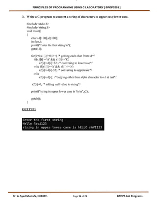 BPOPS203 PRINCIPLES OF PROGRAMMING USING C LAB Manual.pdf