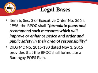 Barangay Peace and Order Planning for BLGU | PPTX
