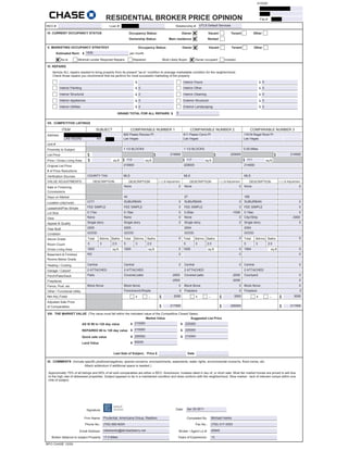 Sample Broker Price Opinion | PDF