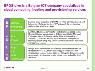 Bpos live company presentation-june 2010_v1 | PPT