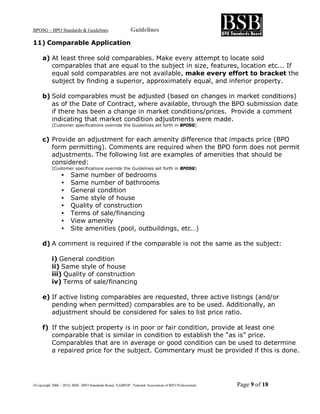 Broker Price Opinion Standards and GuideLines v4 | PDF