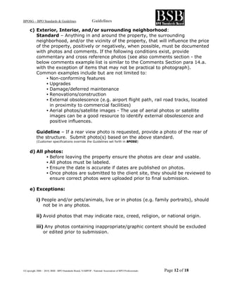 Broker Price Opinion Standards and GuideLines v4 | PDF