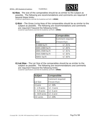 Broker Price Opinion Standards and GuideLines v4 | PDF