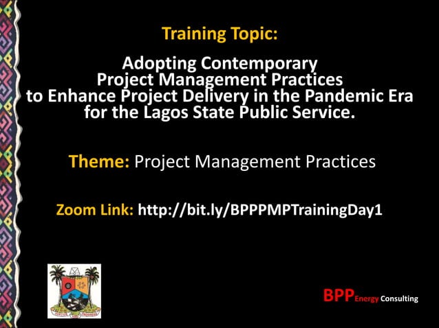 BPP Training on Project Management - Day 1 | PPTX