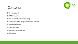 BP's Knowledge management Group presentation | PPTX