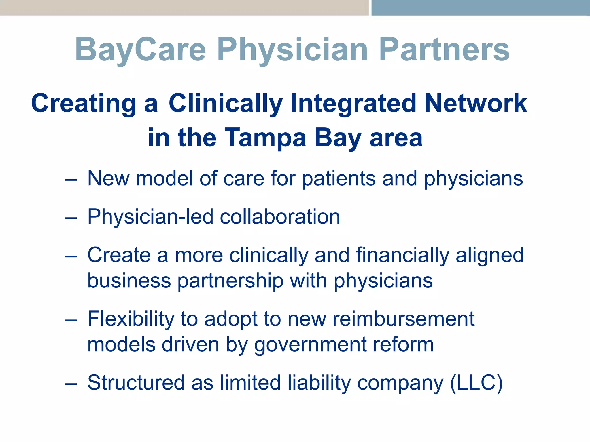 BayCare Physician Partners | PPTX