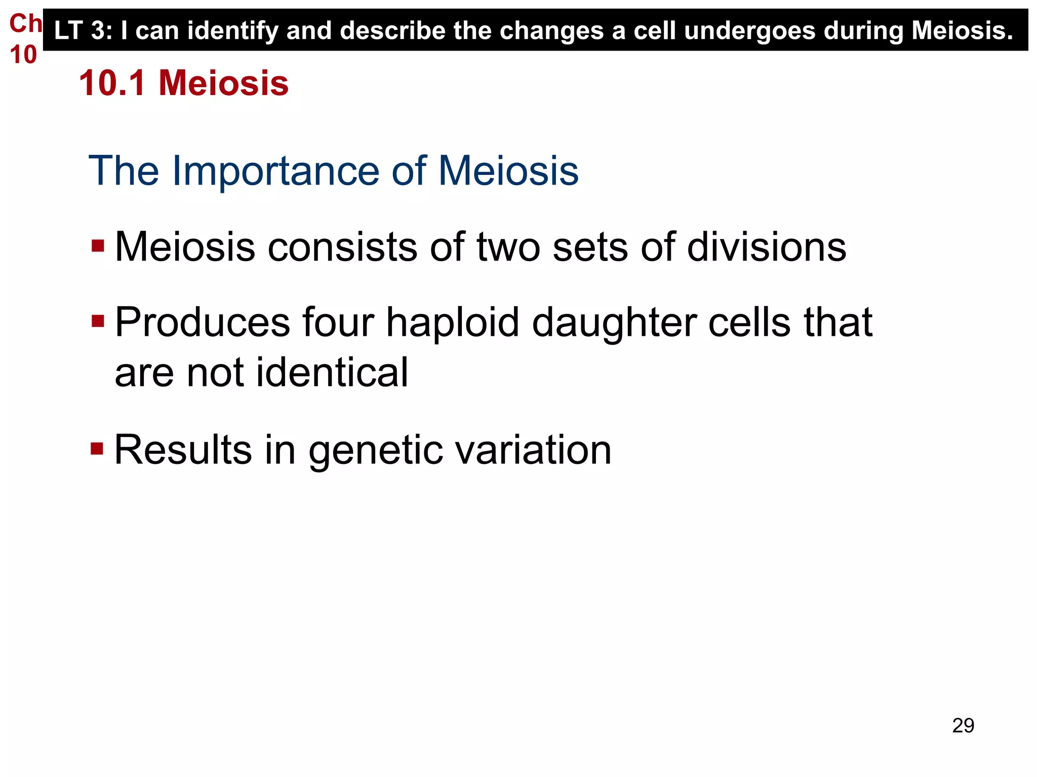 Meiosis and Sexual Reproduction | PPT