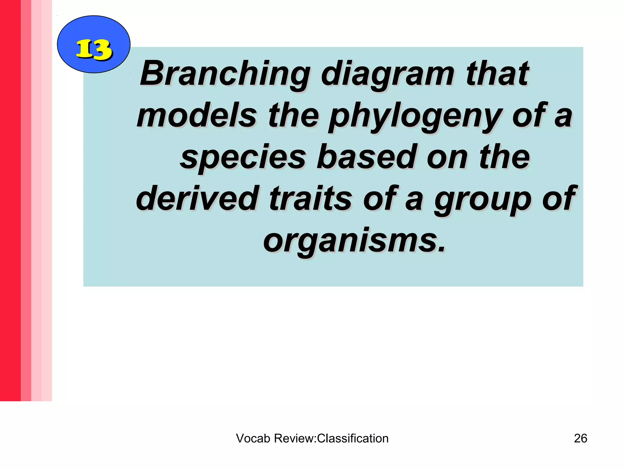 Vocabulary review Classification / Taxonomy | PPT