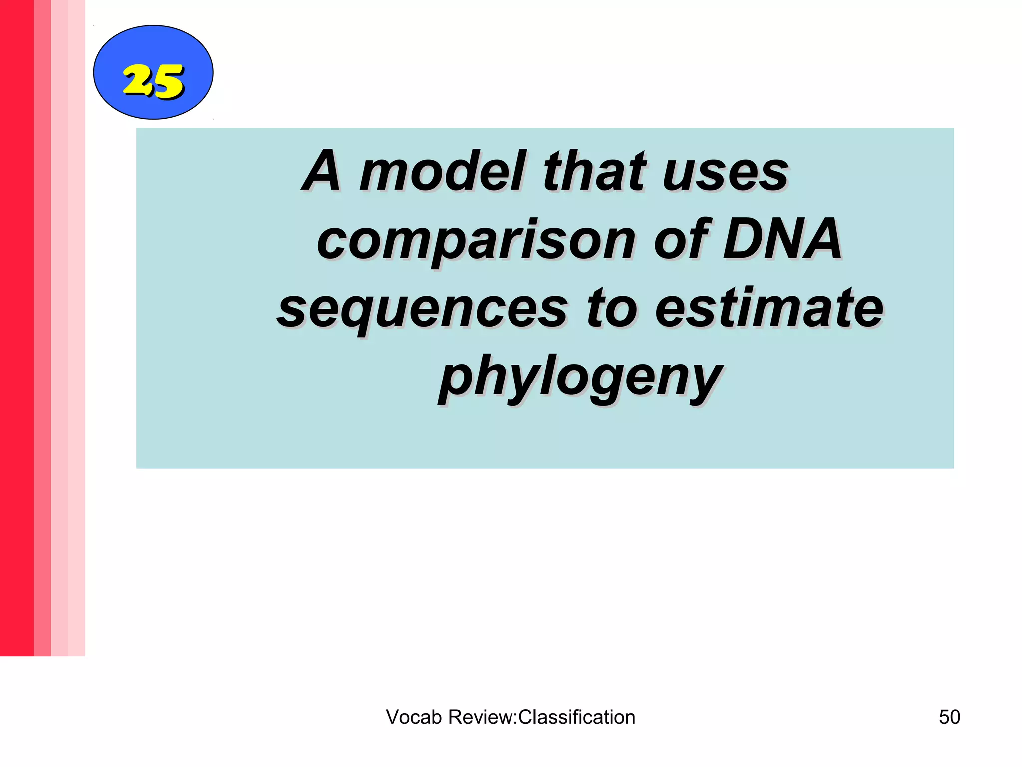 Vocabulary review Classification / Taxonomy | PPT