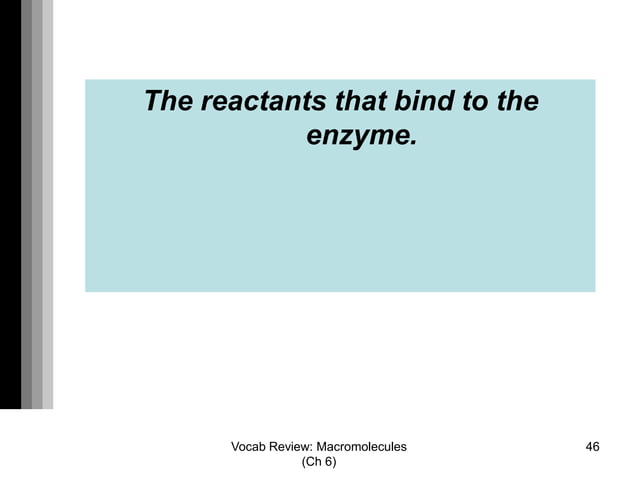 Bppt vocab review macromolecules ss | PPT