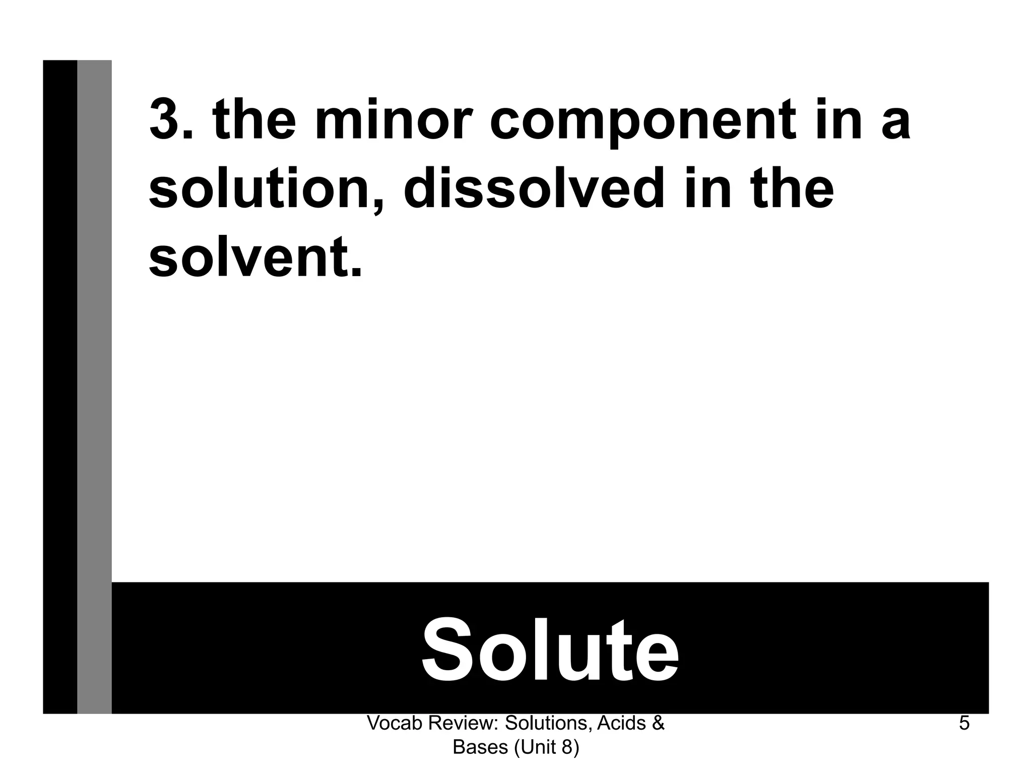 Solutions, Acids and Bases | PPT