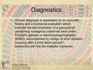 Benign Paroxysmal Positional Vertigo | PPTX