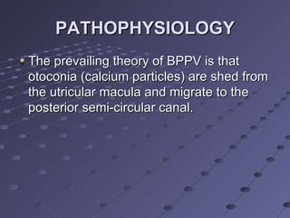 Benign Paroxysmal Positional Vertigo | PPT | Free Download