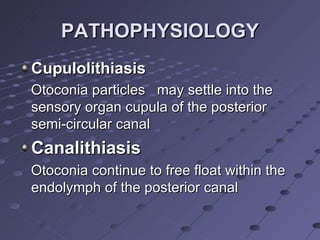 Benign Paroxysmal Positional Vertigo | PPT