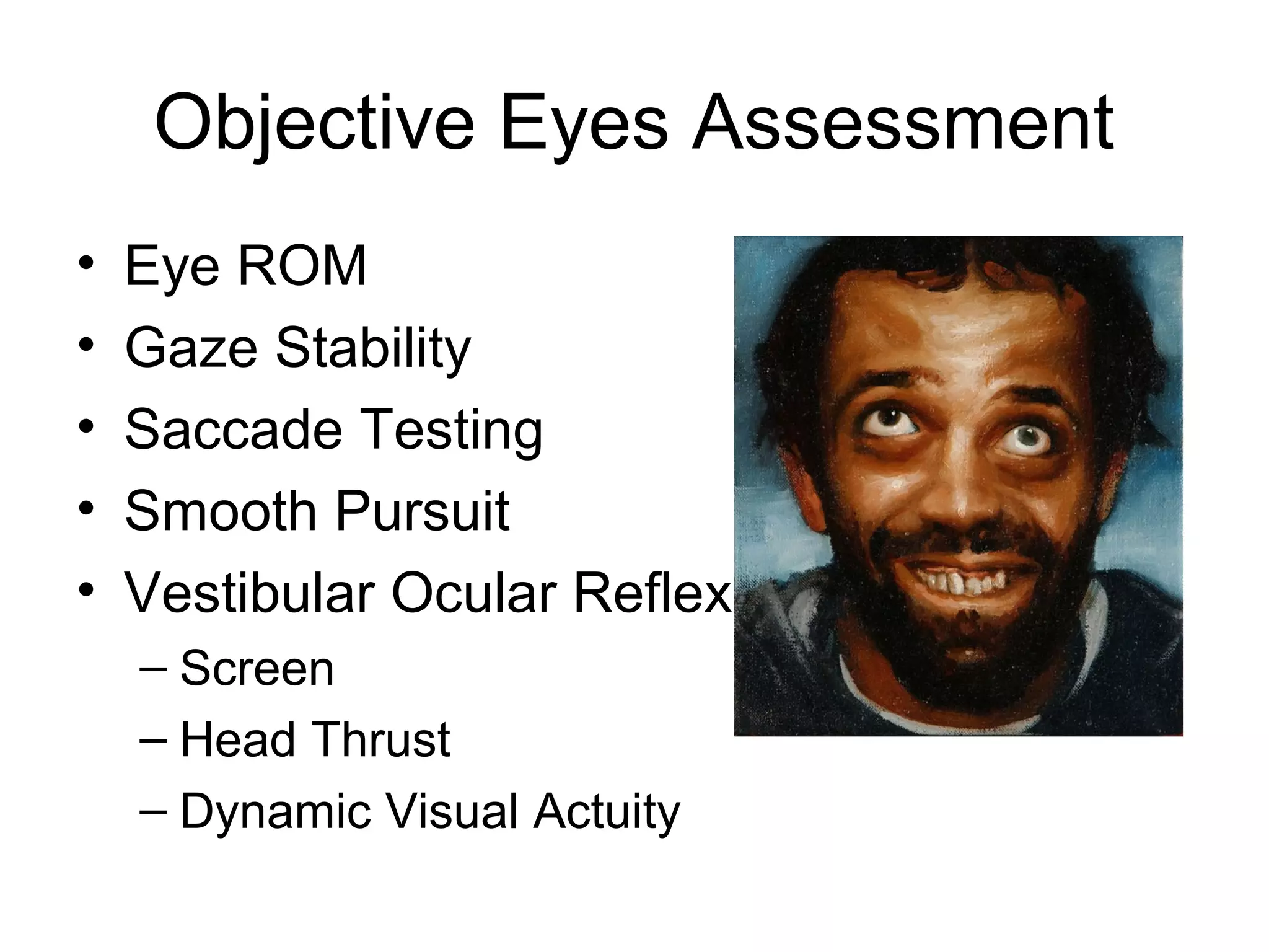 Vestibular assessment from the physiotherapy perspective | PPT