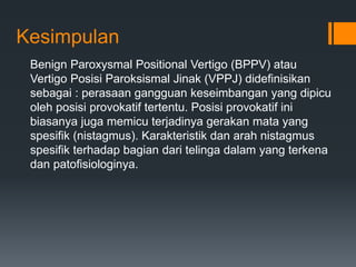 Bppv | PPT | Free Download
