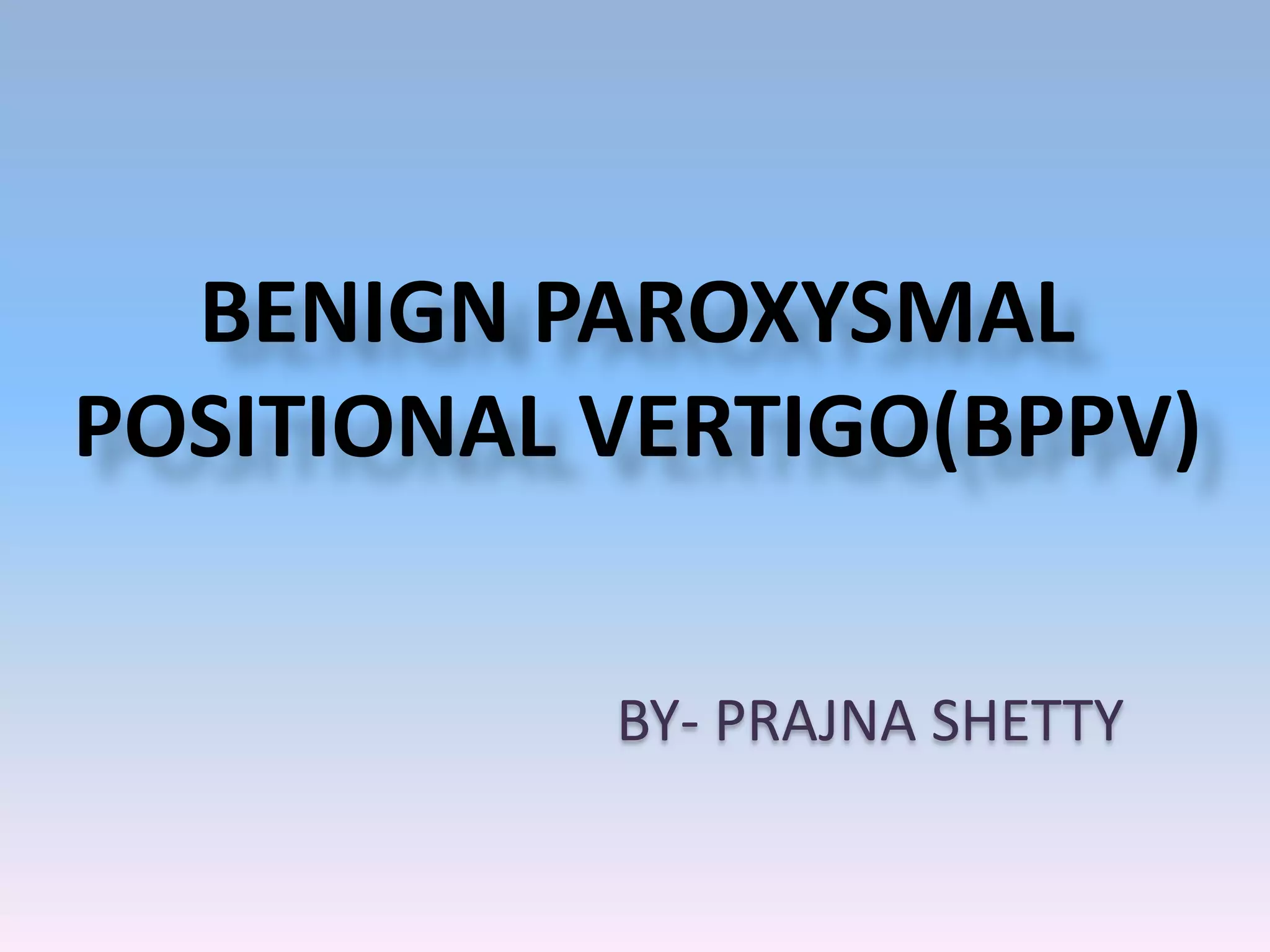 Bppv | PPTX