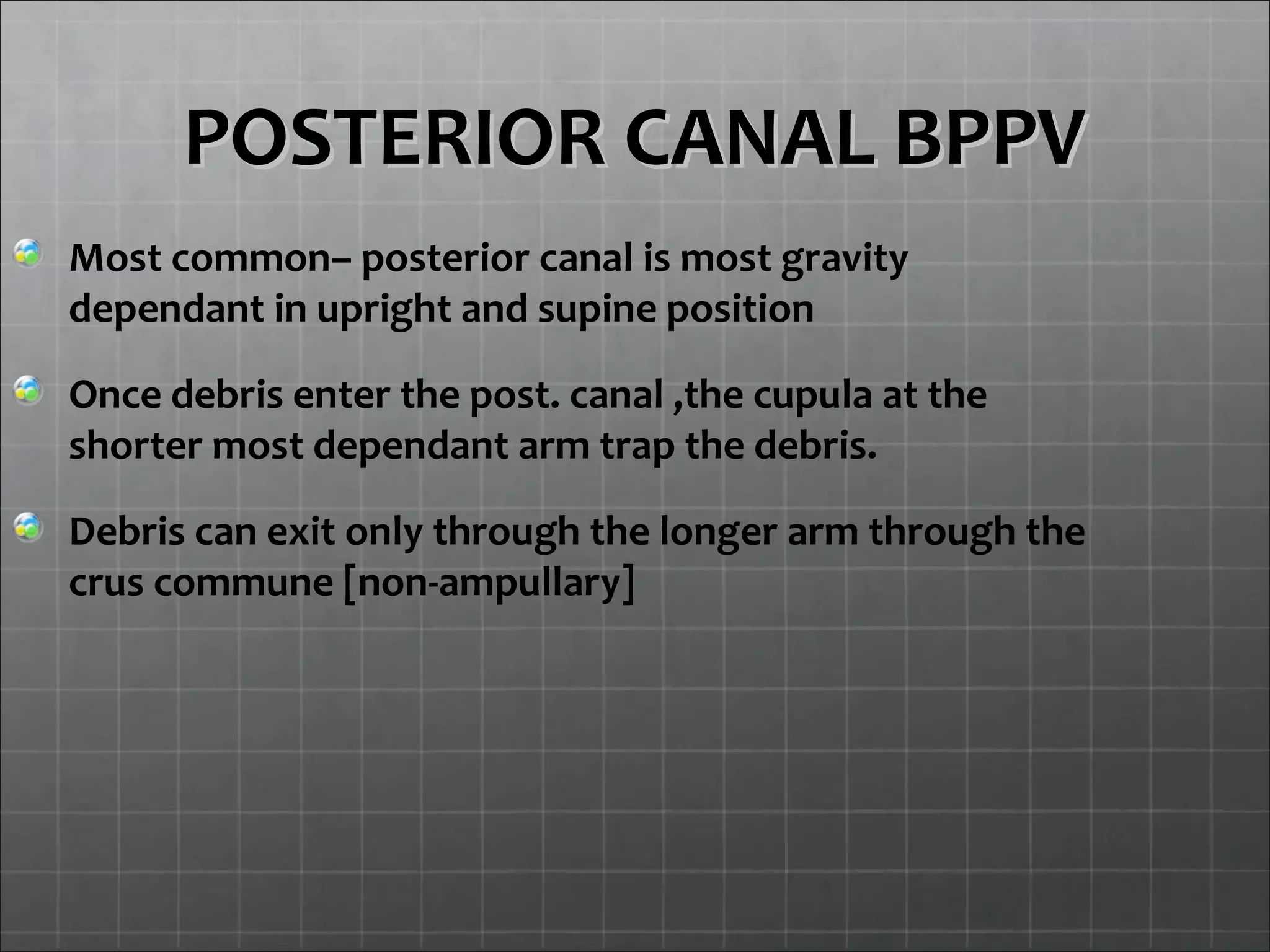 Bppv and particle repositioning maneuvers | PPT