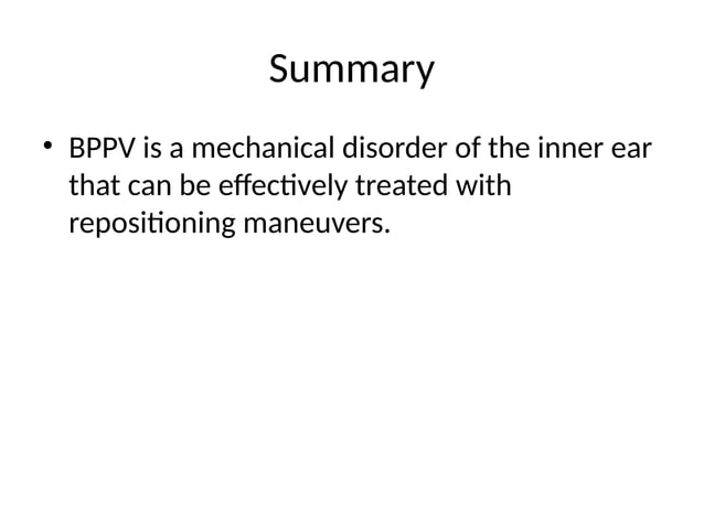 Bppv vestibular disease short presentation slides.pptx