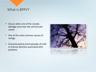 Benign Paroxysmal Positional Vertigo | PPT