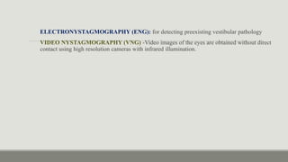 BPPV( Benign Paroxysmal Positional Vertigo) Concept | PPTX