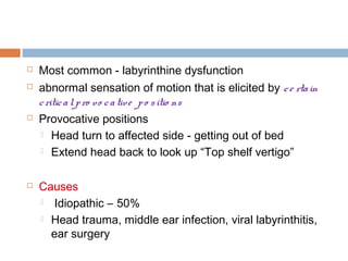 Bppv & vertigo | PPT