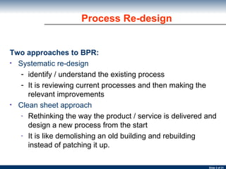 Bpr 03 Process Re Design | PPT