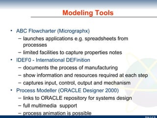 Bpr 06 Process Modeling Tools | PPT
