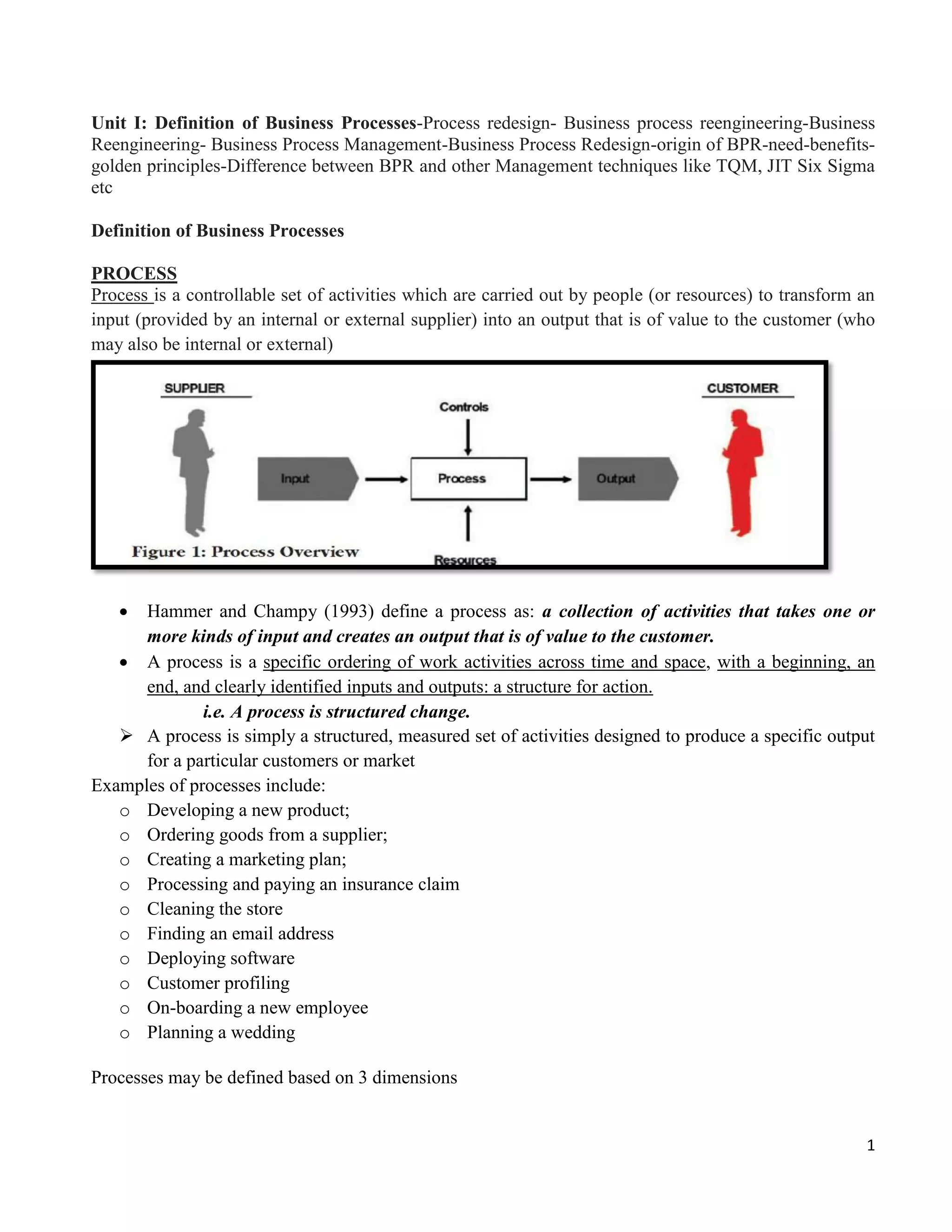 Business process reengineering module 1 | PDF