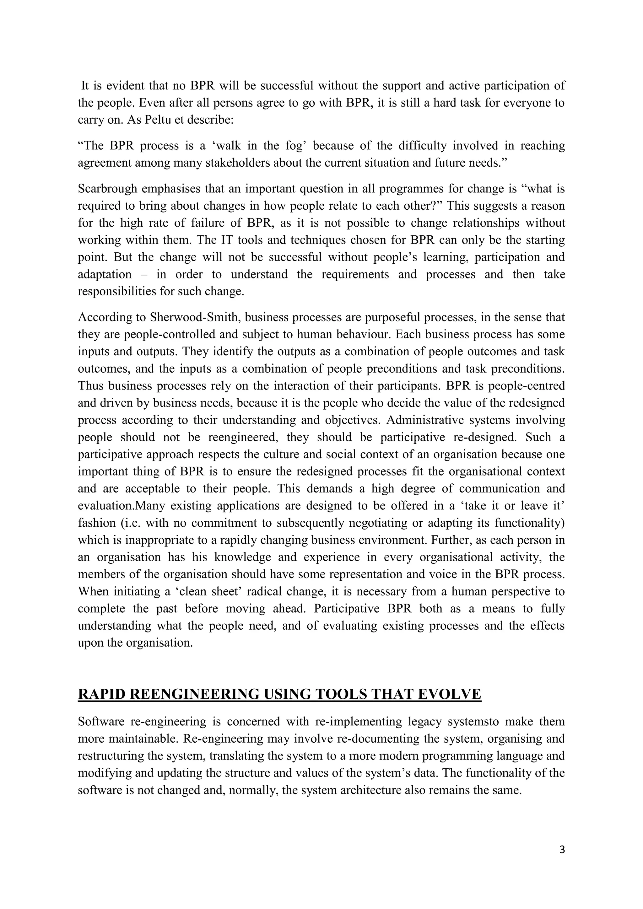 Business process reengineering module 5 | PDF