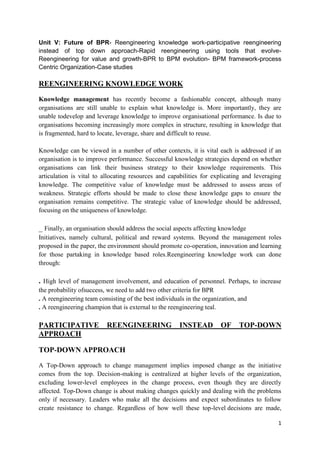 Business process reengineering module 5 | PDF