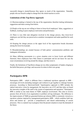Business process reengineering module 5 | PDF