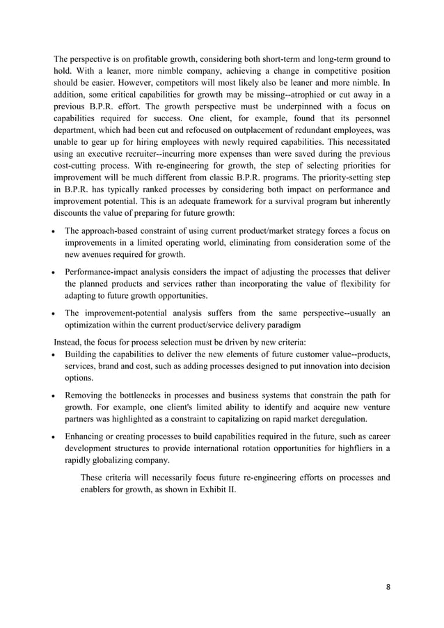 Business process reengineering module 5 | PDF