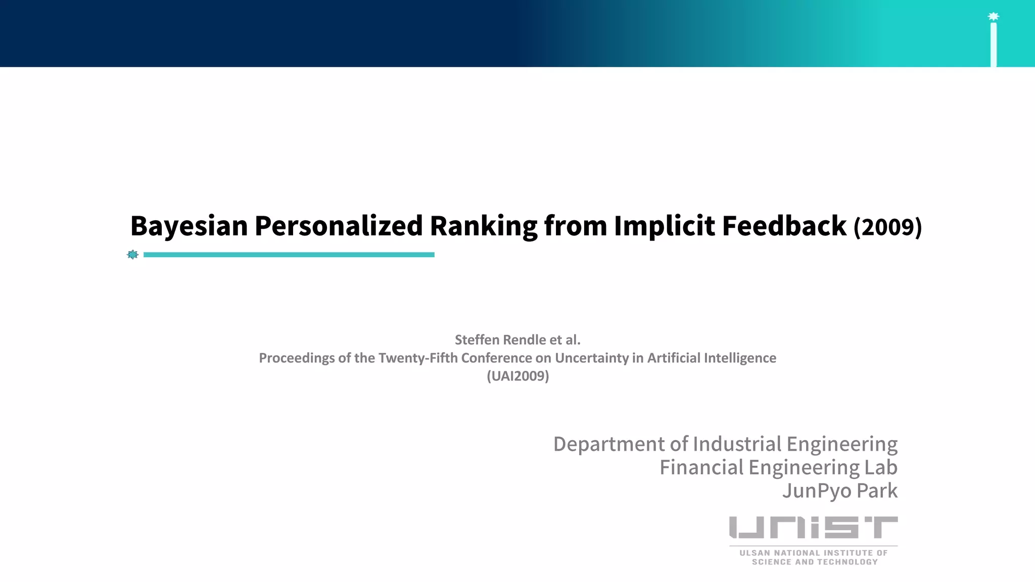 Bpr bayesian personalized ranking from implicit feedback | PDF
