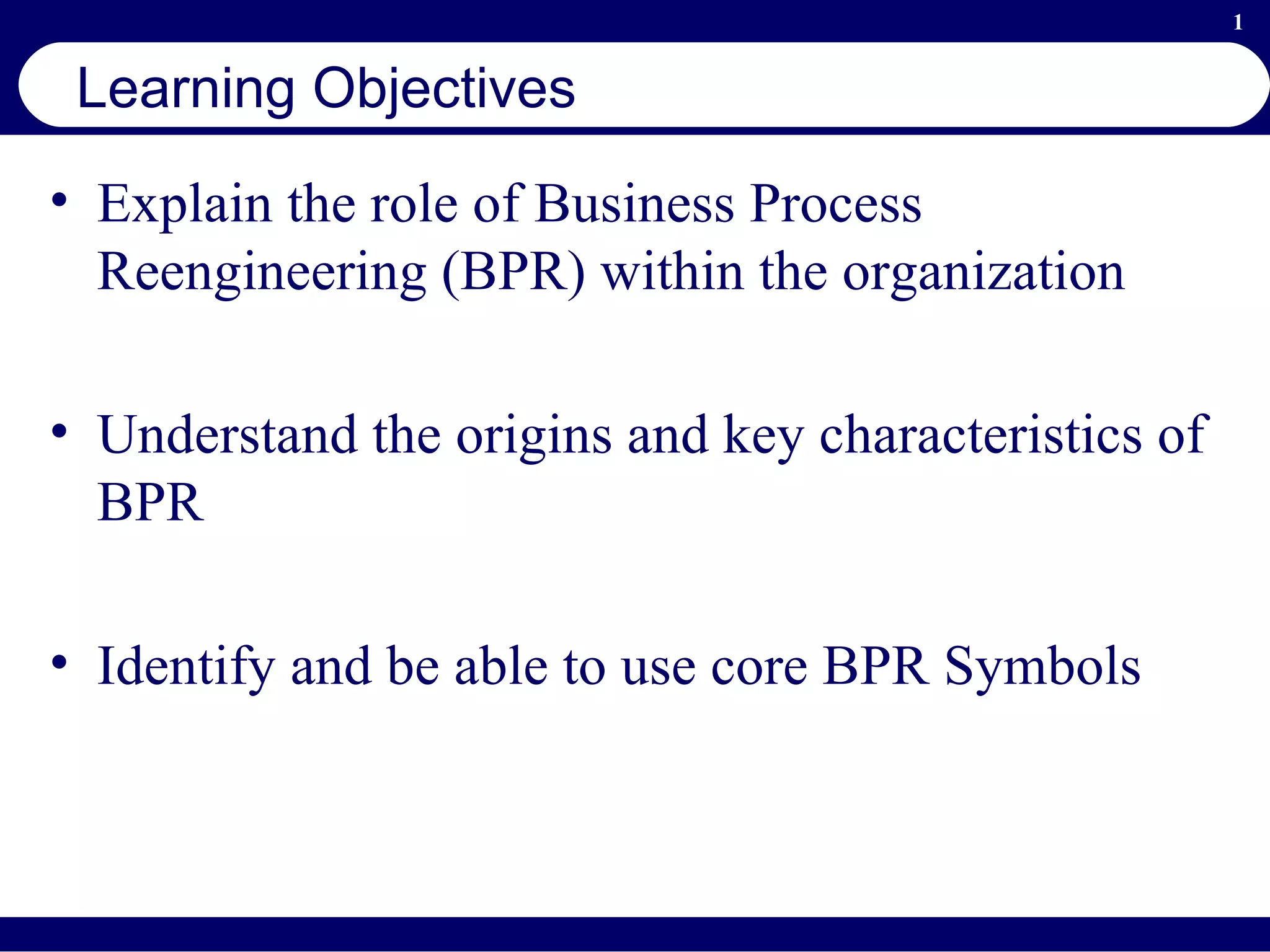Bpr business process reengineering ppt excellent | PPT