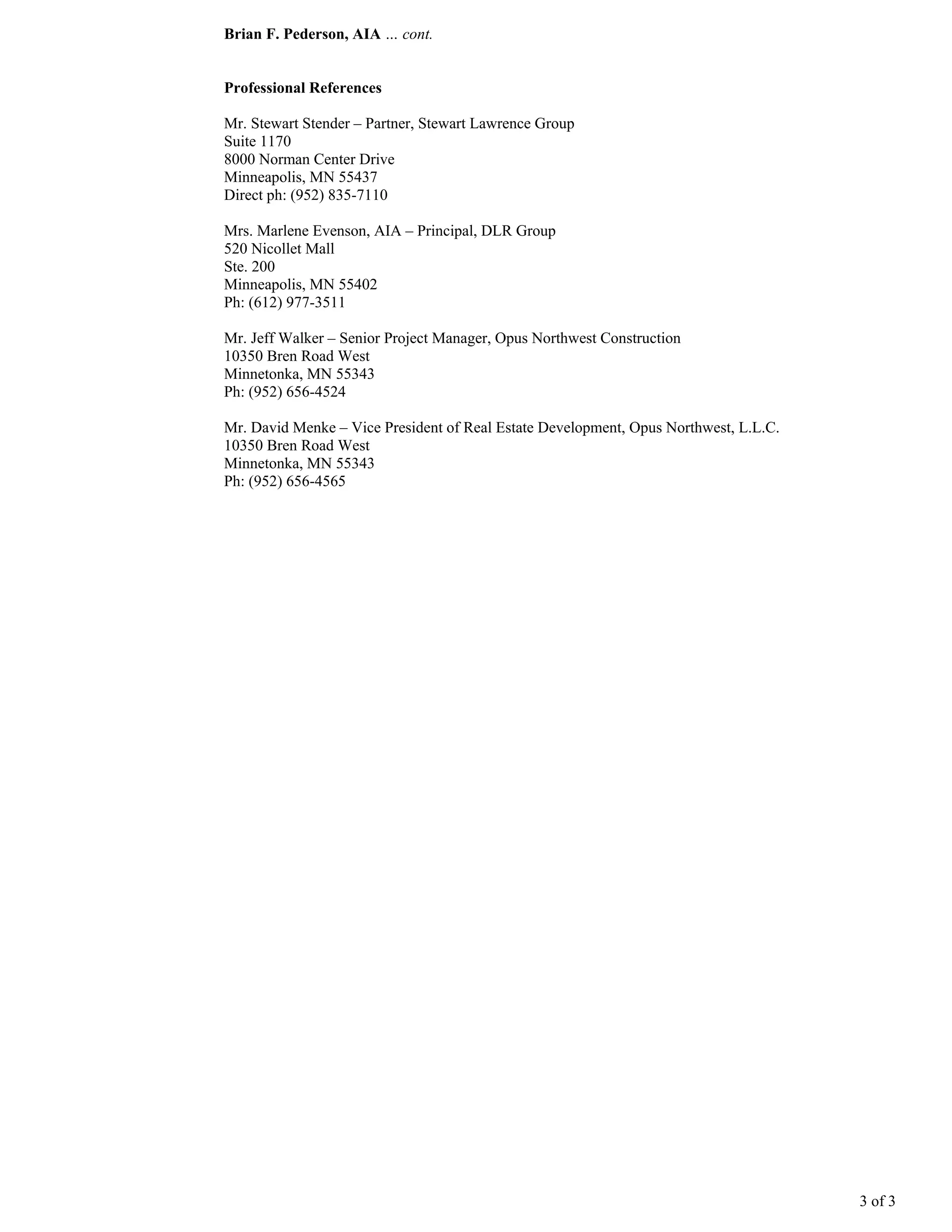 Brochure of Professional Experience | PDF